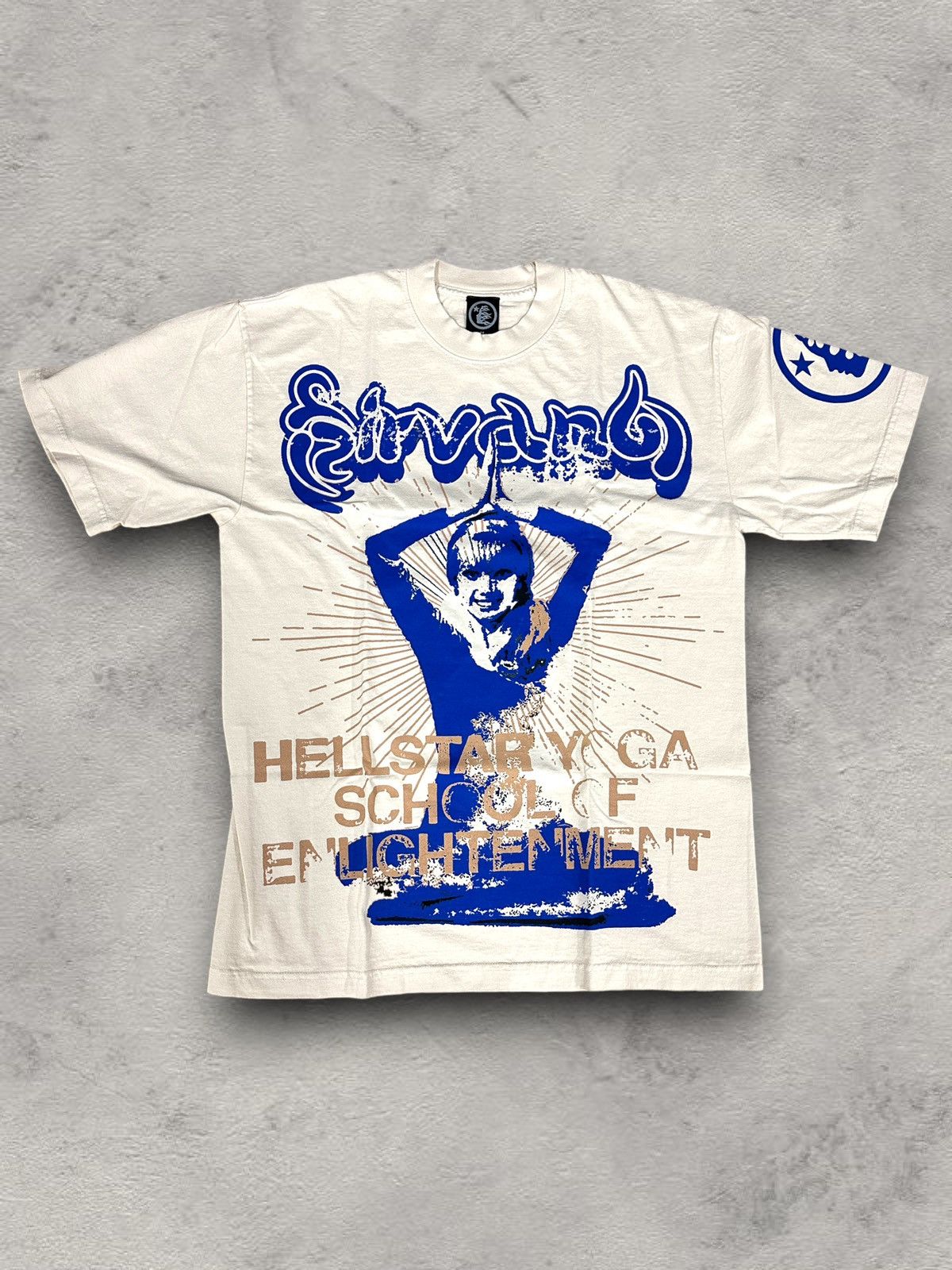 HELLSTAR HELLSTAR STUDIO Yoga Tee Blue / White | Grailed