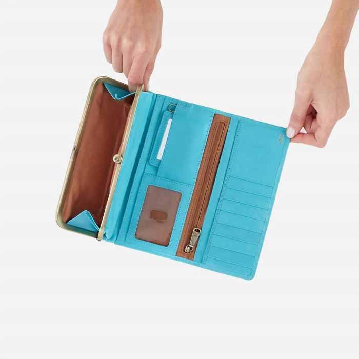 Hobo Rachel Continental Wallet In Light Aqua | Grailed