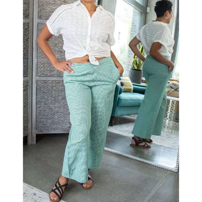 Compania Fantastica Seymour Gingham Trouser In Spring Green | Grailed Compania Fantastica Seymour Gingham Trouser In Spring Green | Grailed