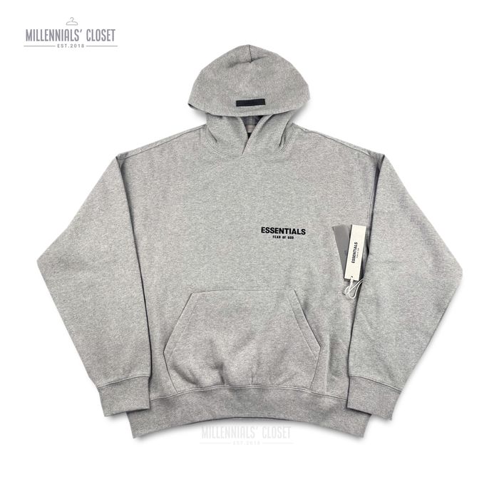 Pacsun Fear of God Essentials Hoodie Dark Oatmeal SS22 size M | Grailed