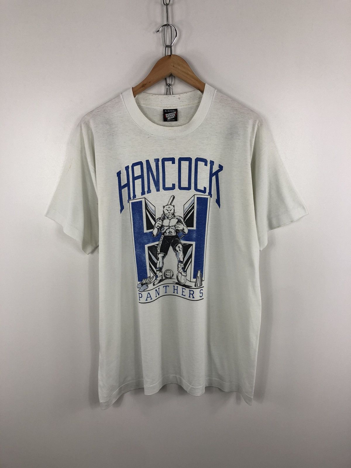 Vintage Vintage T-Shirt Made in USA Hancock Panthers Screen Stars | Grailed