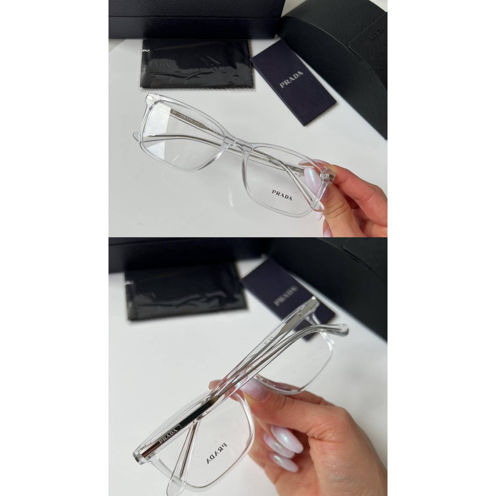 Prada NEW Prada PR14WV Frames in Crystal Transparent | Grailed