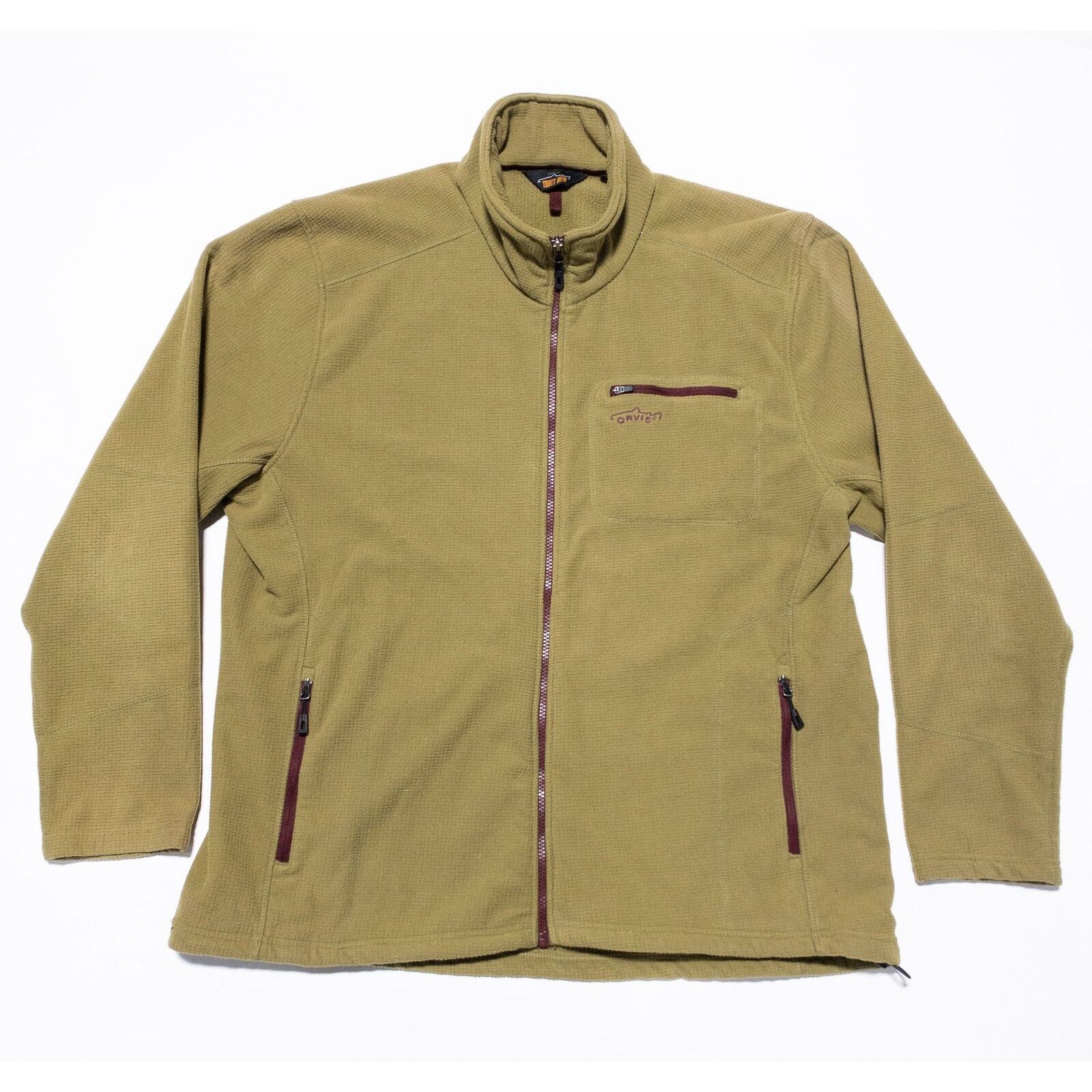 Orvis Orvis Trout Bum Waffle Fleece Jacket Men's 2XL Olive Green Full ...