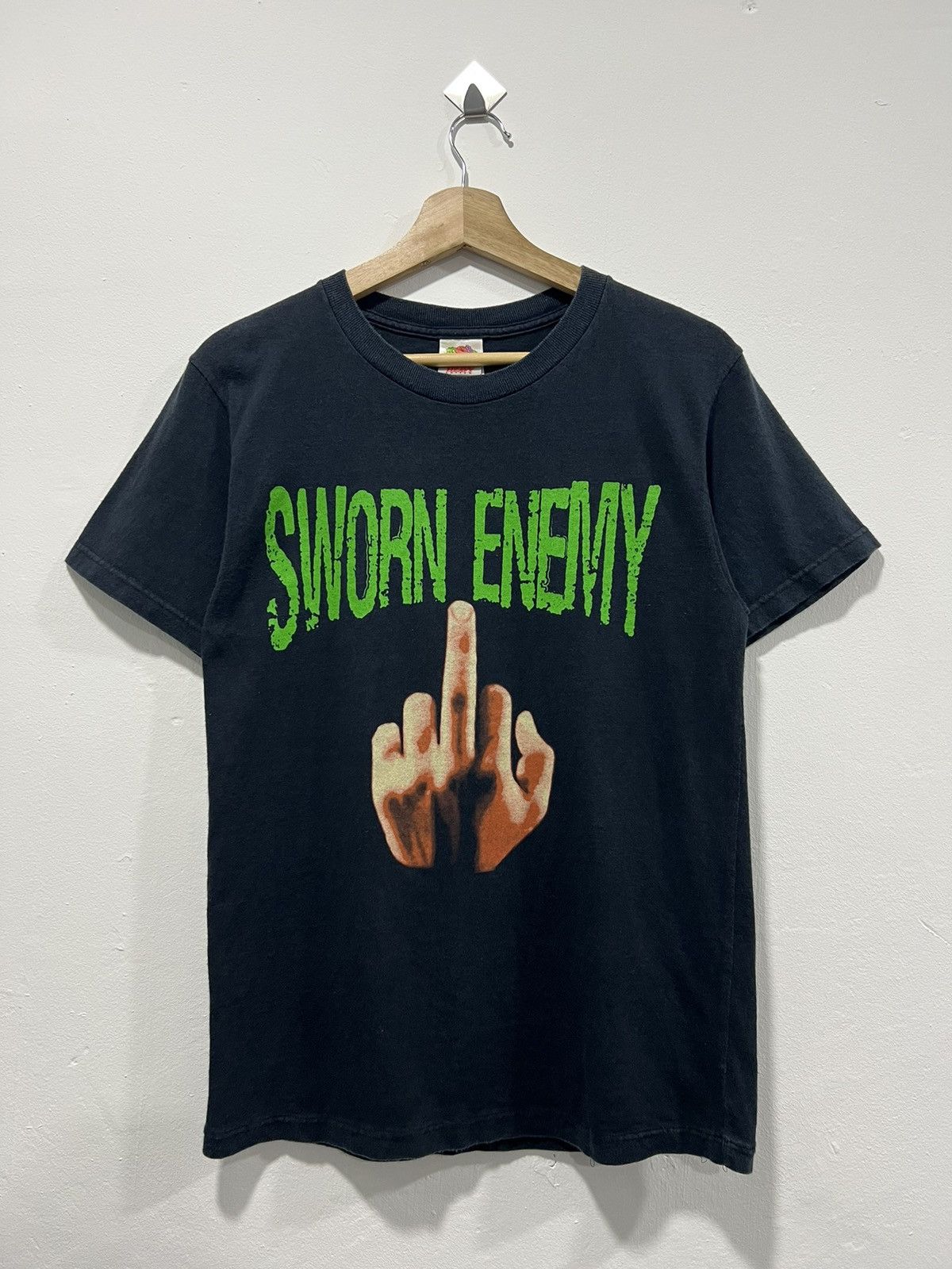 Vintage Vintage Sworn Enemy Band Middle Finger Tshirt | Grailed
