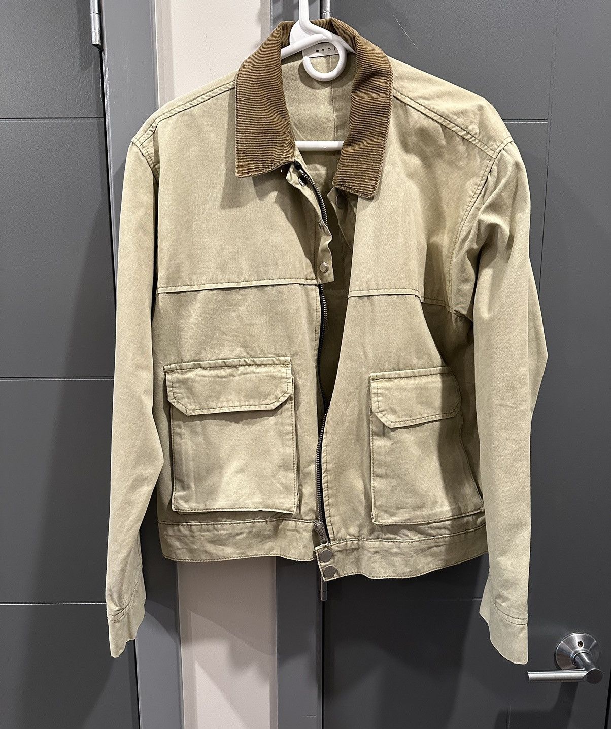 MNML MNML LA Cropped Work Jacket - Khaki | Grailed