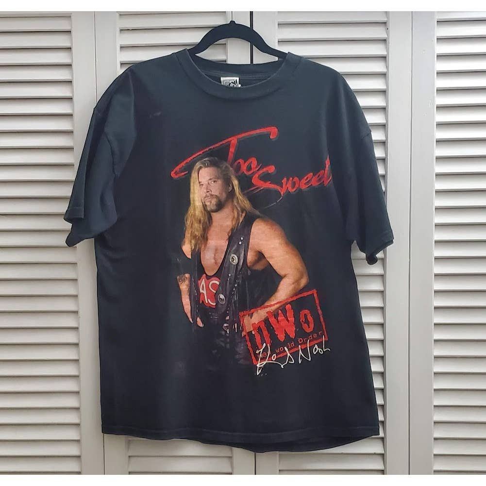 Vintage Vintage 90s 1998 Kevin Nash Too Sweet NWO WCW Wrestling Tee ...