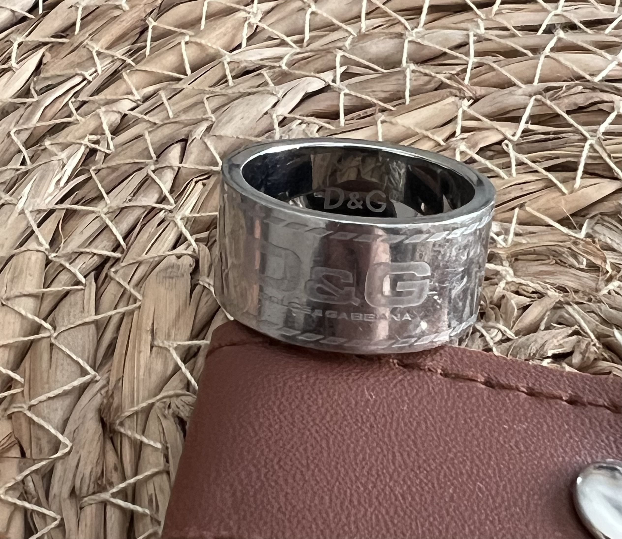 Dolce & Gabbana × Italian Designers × Vintage Dolce&Gabbana Logo Silver color Metallic signet ...