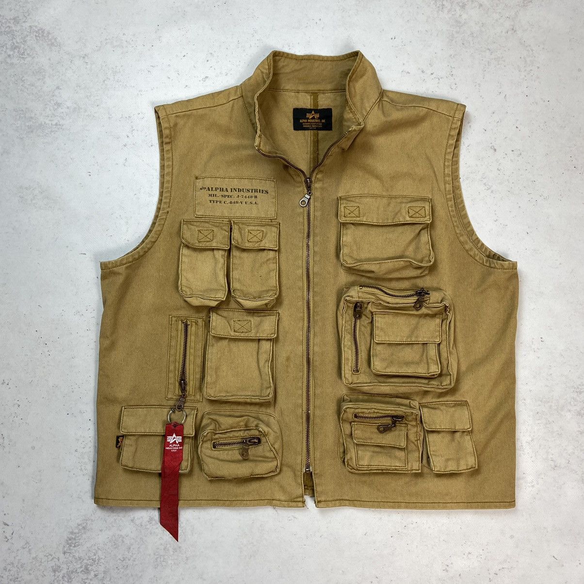 Vintage Very Rare Gorpcore Vintage Alpha Industries Multipocket Vest ...