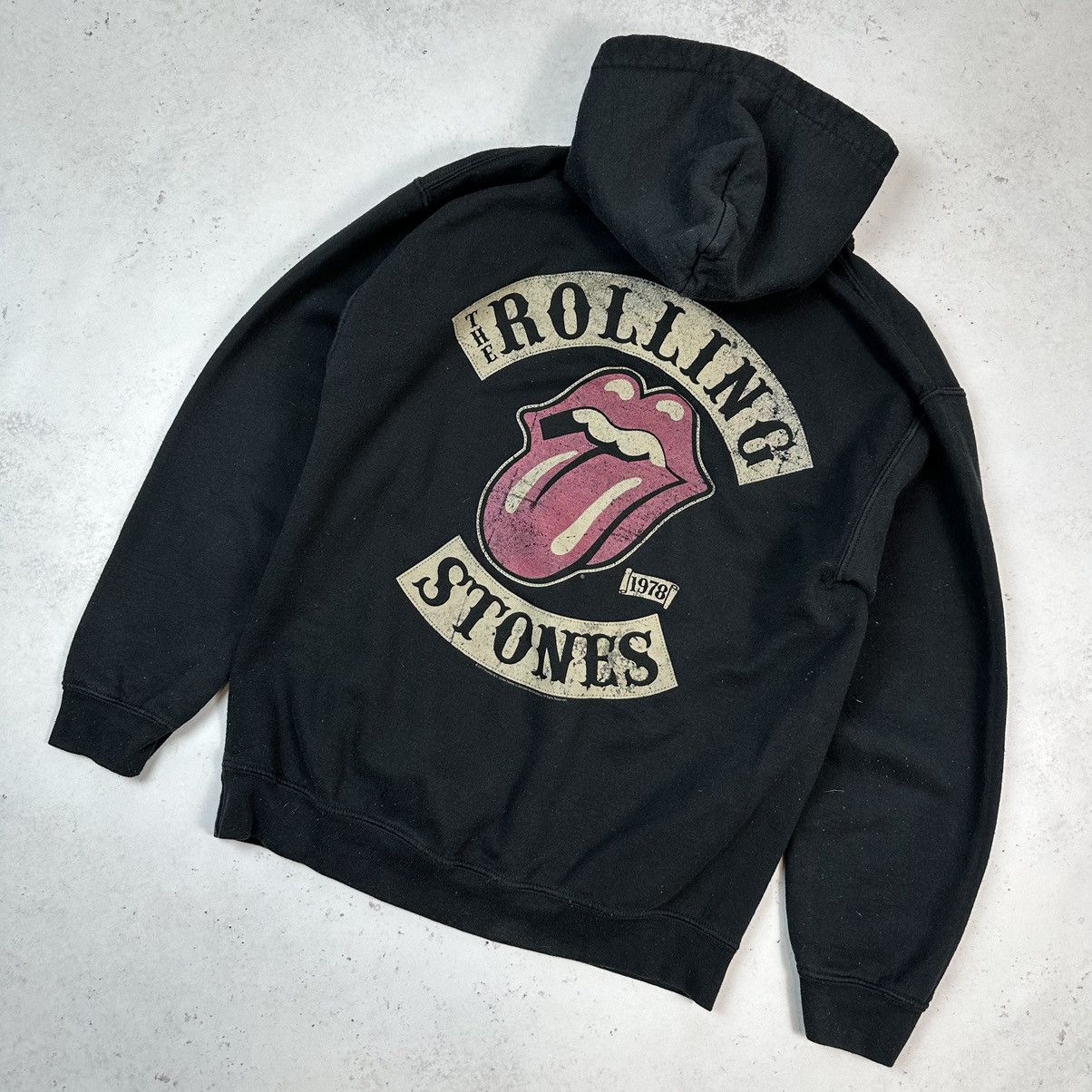 Vintage Vintage Old Faded The Rolling Stones Big Logo Hoodie 1978 | Grailed