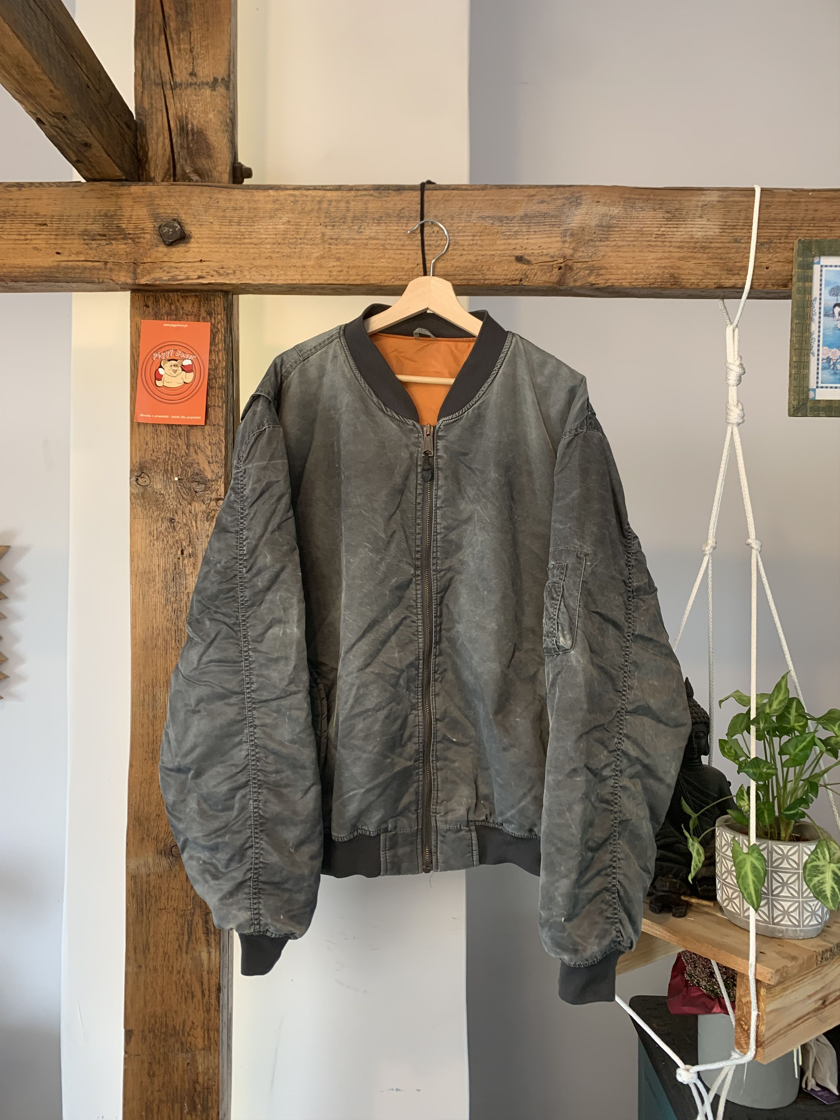 Vintage 90s Flyer's Man MA-1 Nylon Bomber Jacket Boxy Fit Oversized | Grailed