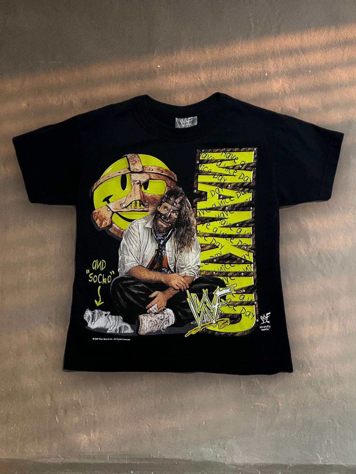 Vintage × Wwe × Wwf 1999 WWF Rare Vintage Mankind Tee Mick Foley Cactus ...