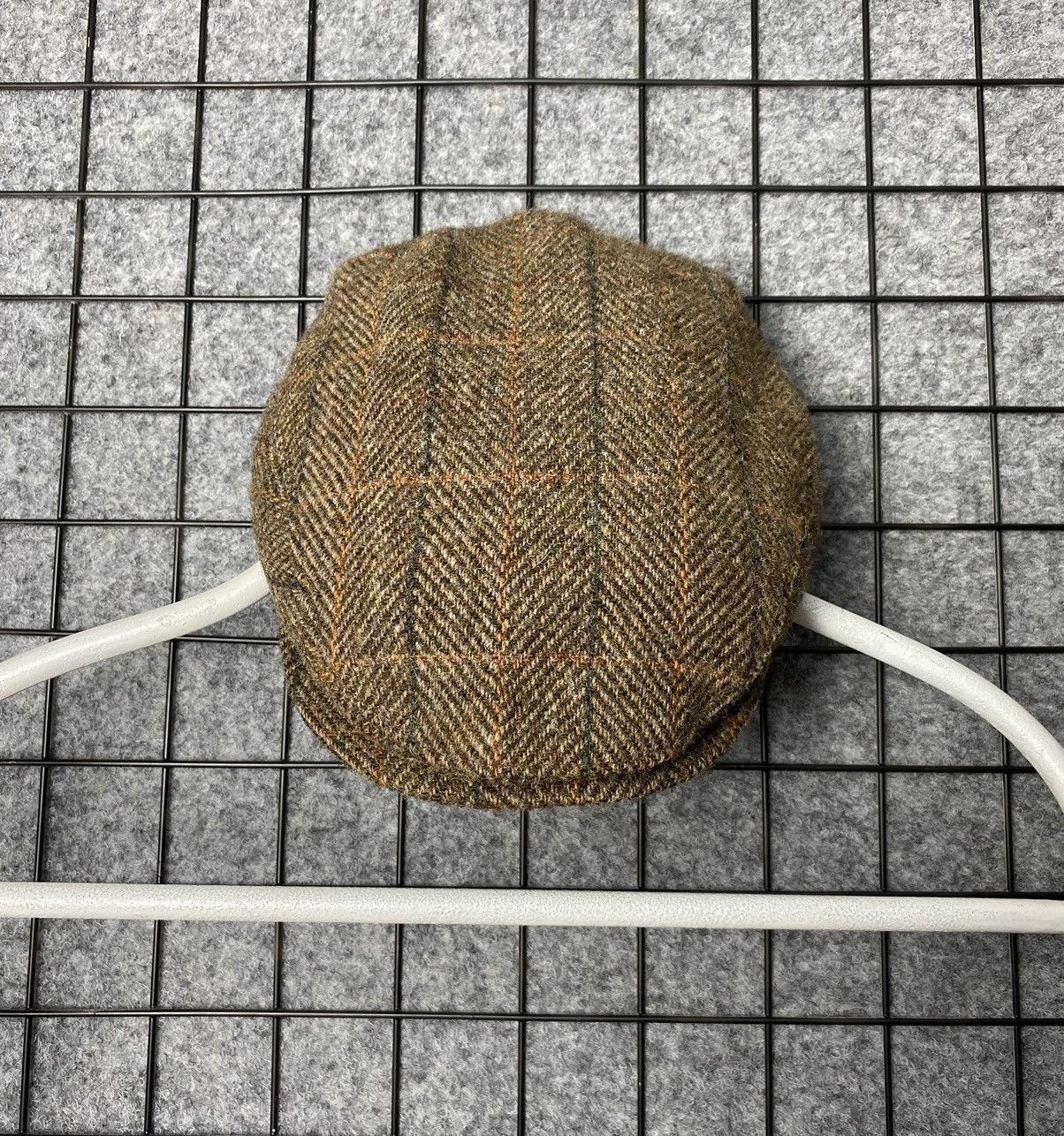 Vintage Harris Tweed Vintage Woollen Hooligan Flat Cap Hat Size 56 ...