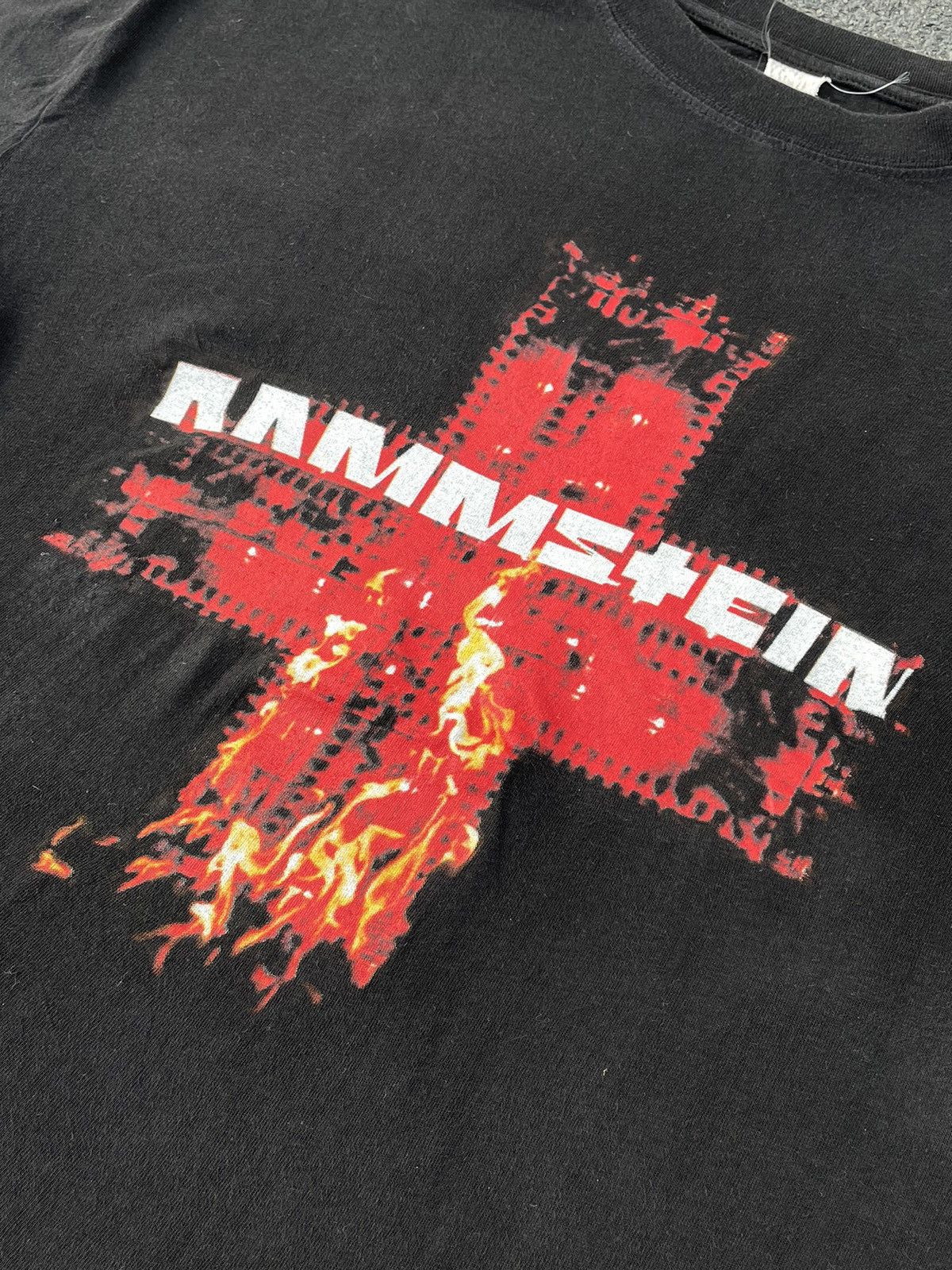 Vintage 00s Vintage Rammstein Flame Logo T-Shirt In Black | Grailed
