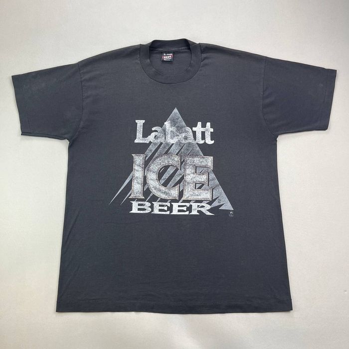 Vintage Vintage Labatt Ice Beer T-Shirt XL Black Canada Drink 90s | Grailed