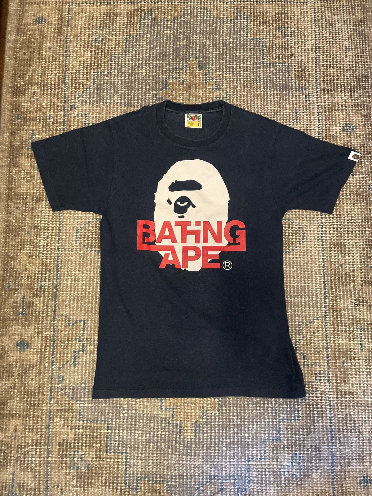 Bape bape navy blue t shirt | Grailed