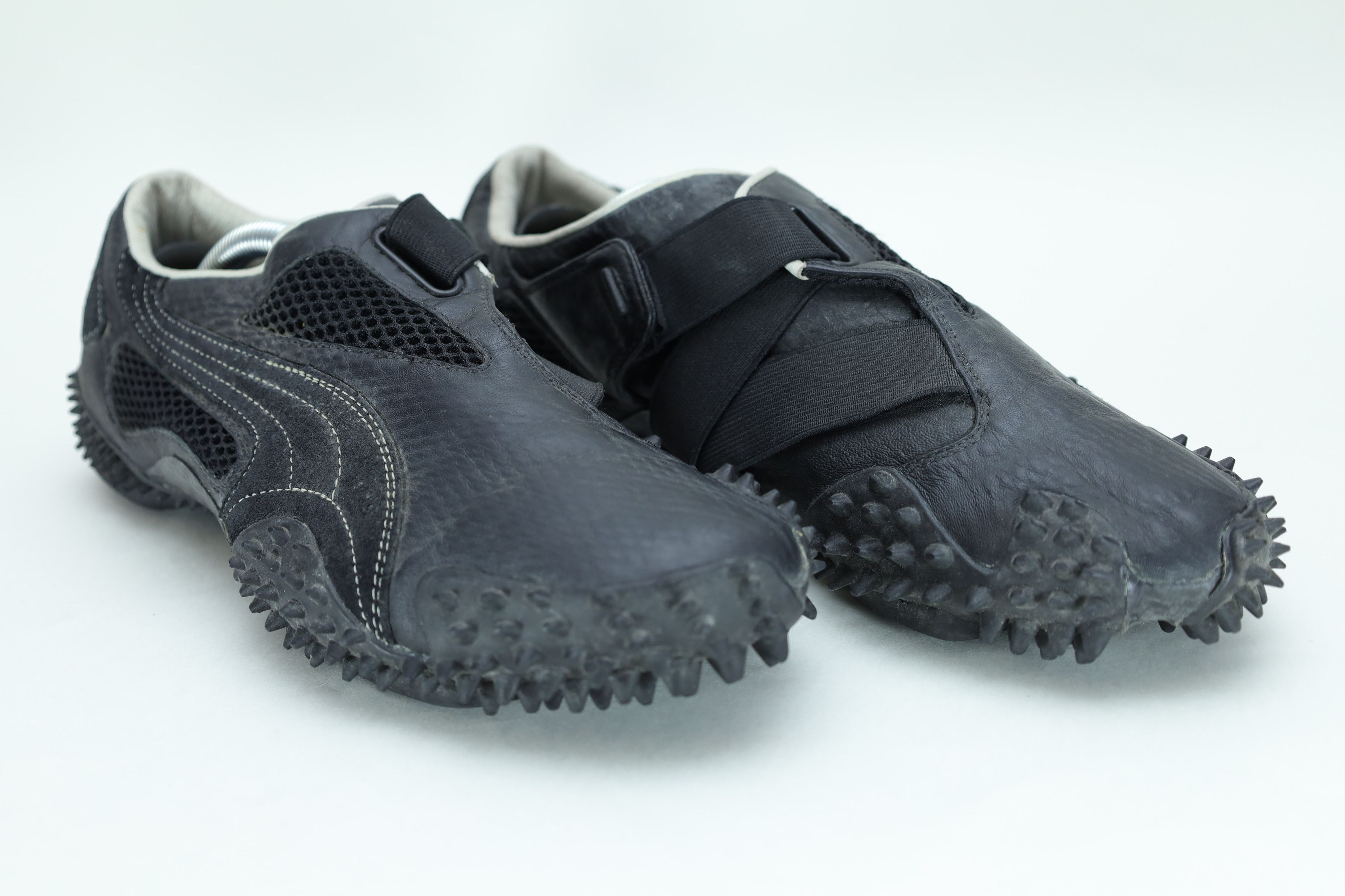 Puma Rare Vintage Puma Mostro Black Leather Bubble Sole Trainers | Grailed