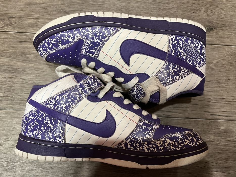 Nike Purple Nike Dunk Nikebook Note Book Shoes 6y/7.5 W’s | Grailed