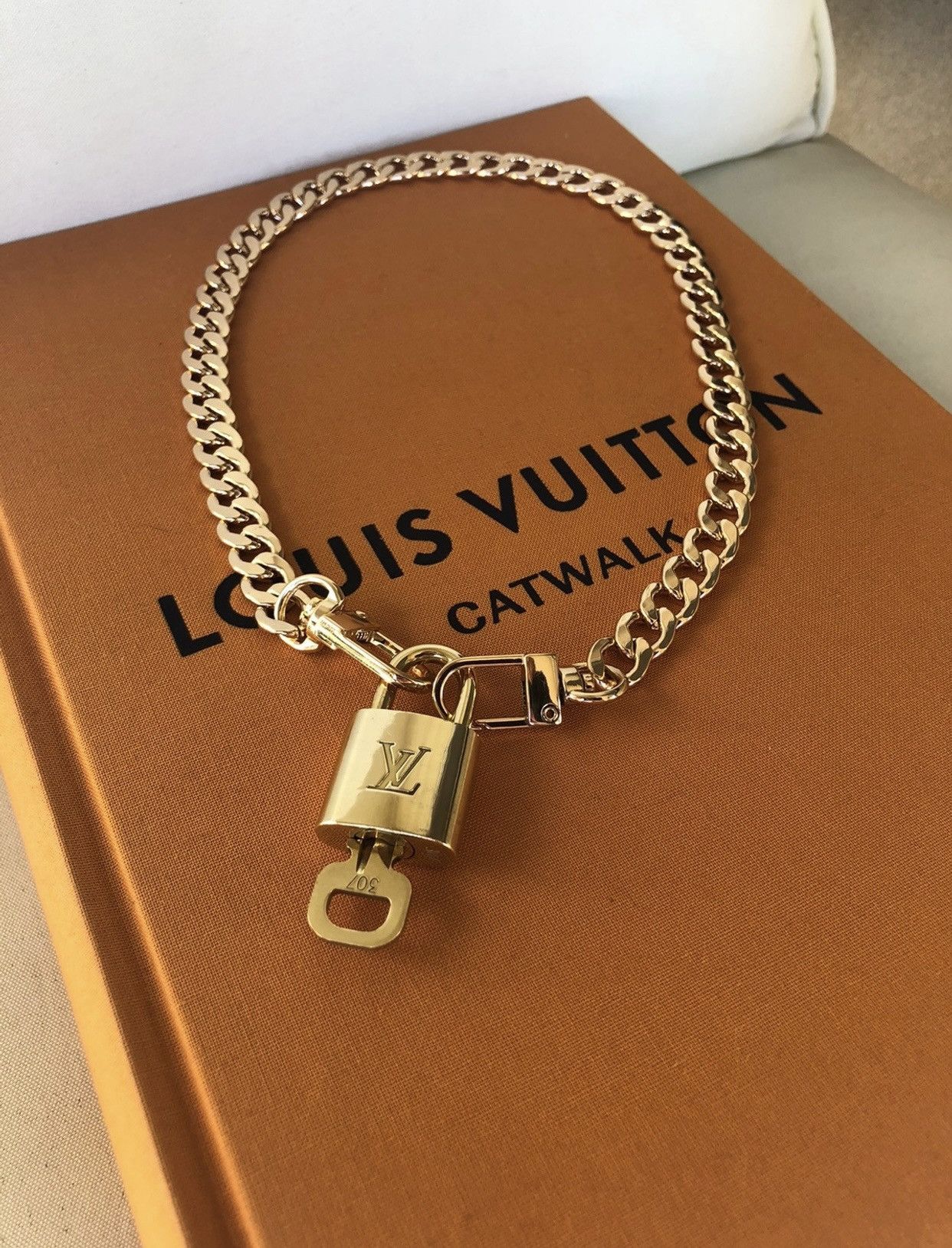 Louis Vuitton Louis Vuitton Lock Custom Necklace | Grailed