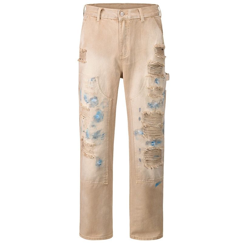 Designer × Japanese Brand × Vintage carpenter baggy ripped damaged ...