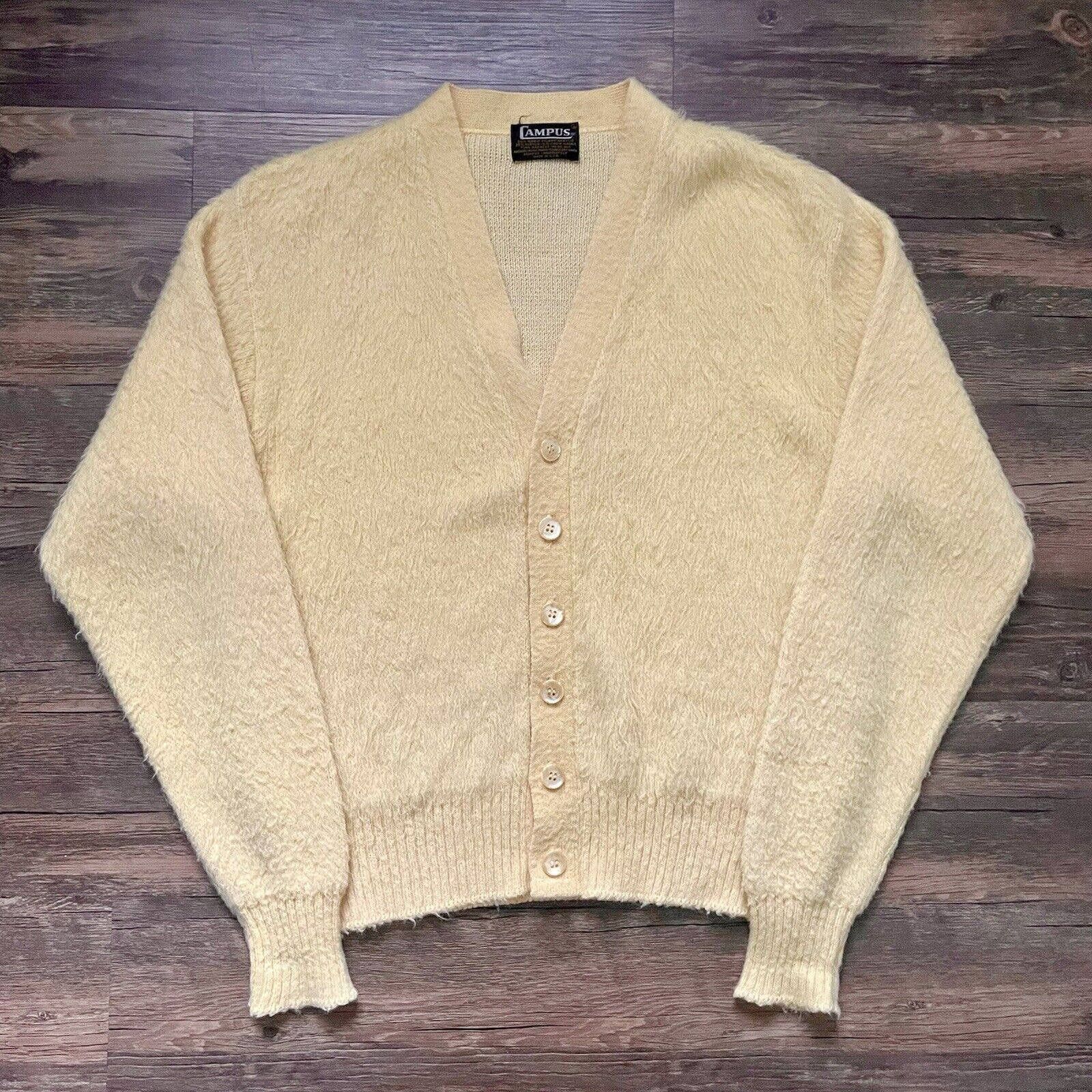 Vintage Vintage 1960s Yellow Mohair Cardigan Kurt Cobain Grunge | Grailed