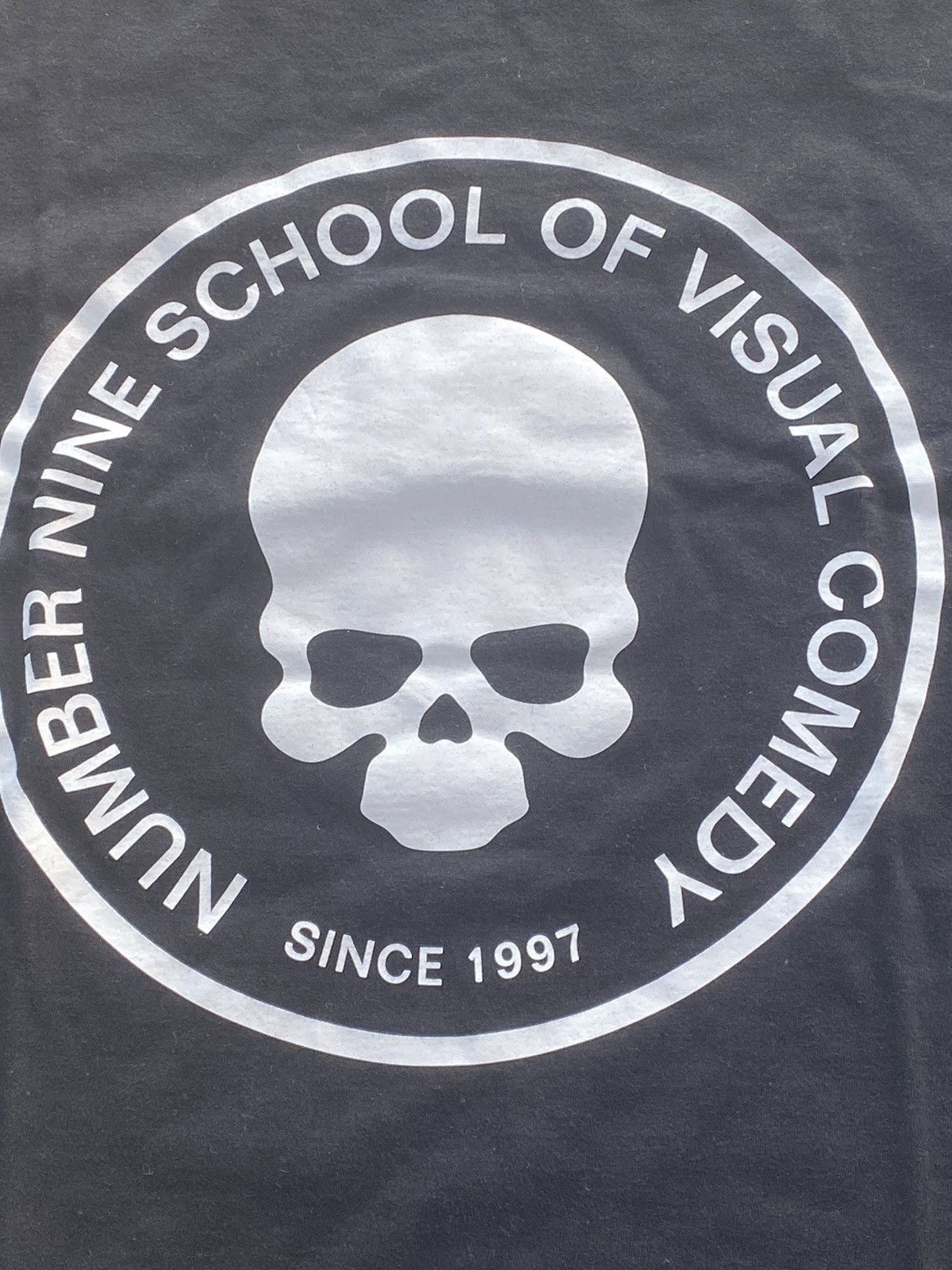 Number (N)ine School of Visual Comedy Skull Black T Shirt | Grailed