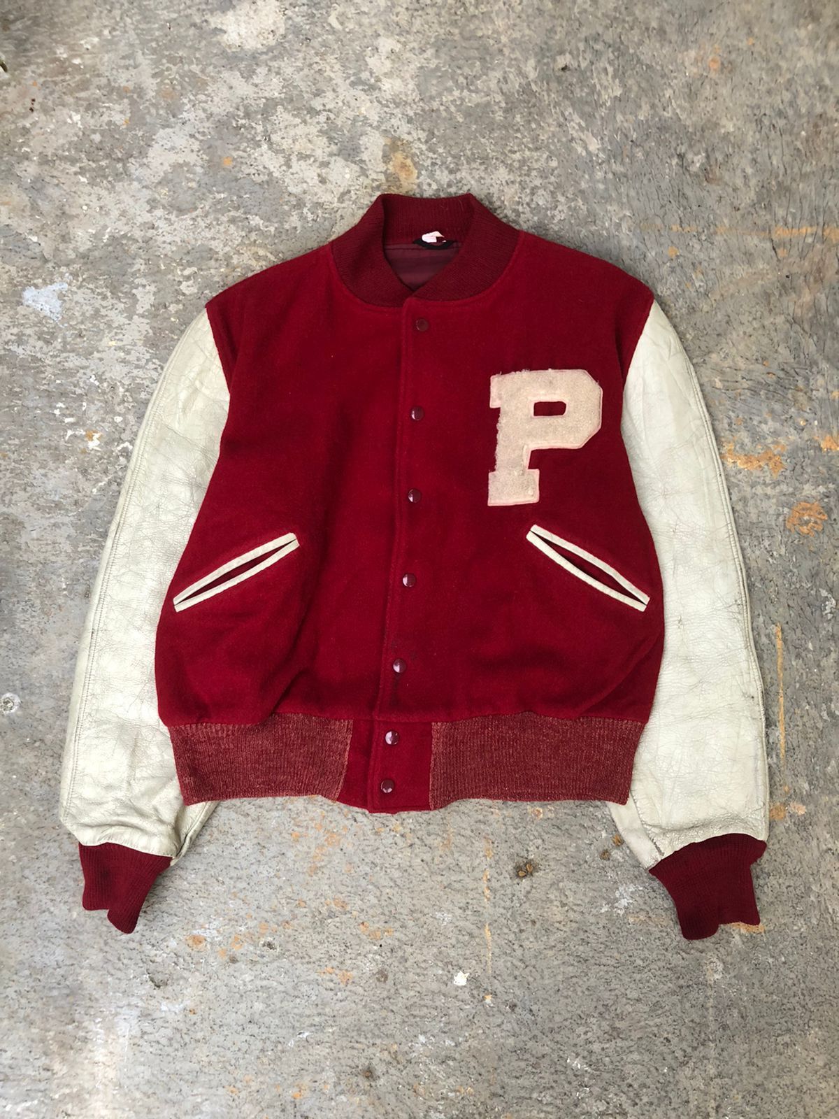 Made In Usa × Varsity Jacket × Vintage Vintage 60s Butwin Wool Leather ...