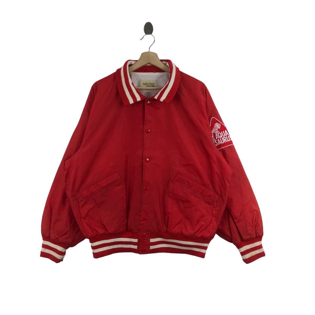 Outdoor Life × Varsity Jacket × Vintage Vintage AQUA SAURUS Bass Cather ...