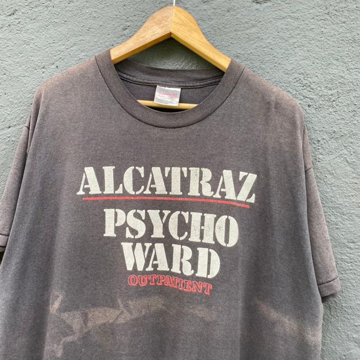 Vintage Vintage 90s Sun Faded Alcatraz Psycho Ward Outpatient Tee | Grailed
