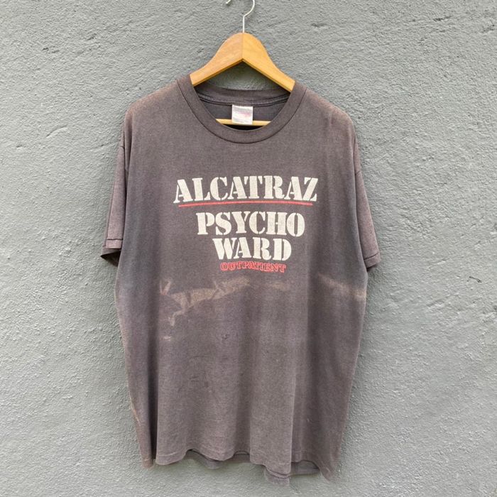 Vintage Vintage 90s Sun Faded Alcatraz Psycho Ward Outpatient Tee | Grailed