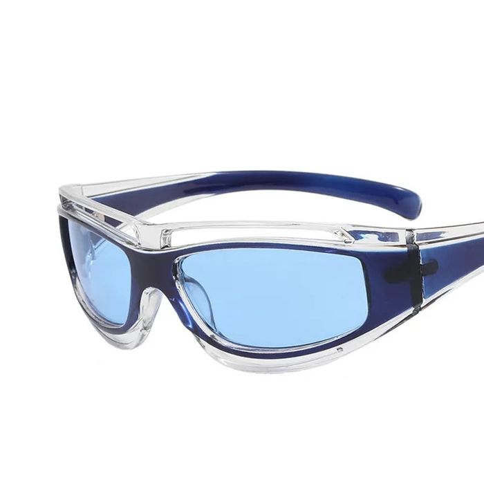 Designer Blue Lense Cateye Glasses Sunglasses | Grailed
