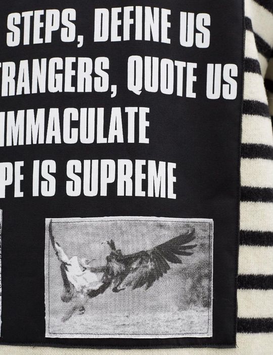 Raf Simons Raf Simons Archive Redux SS02 Poem-Panel Striped Sweater ...
