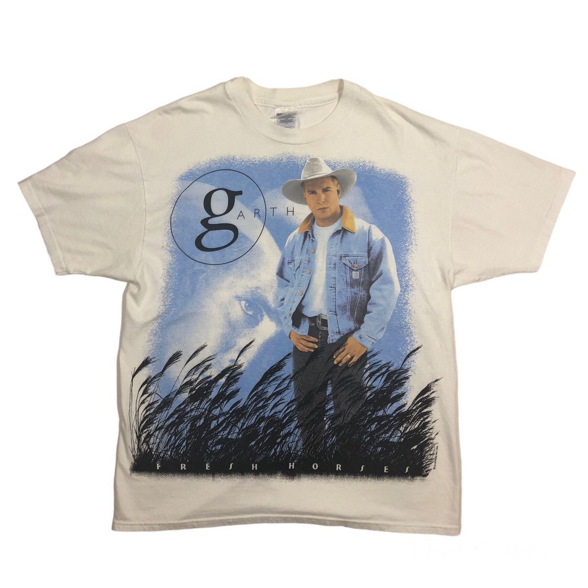 Vintage Vintage 90s Garth Brooks Fresh Horses Double Sided T-Shirt ...