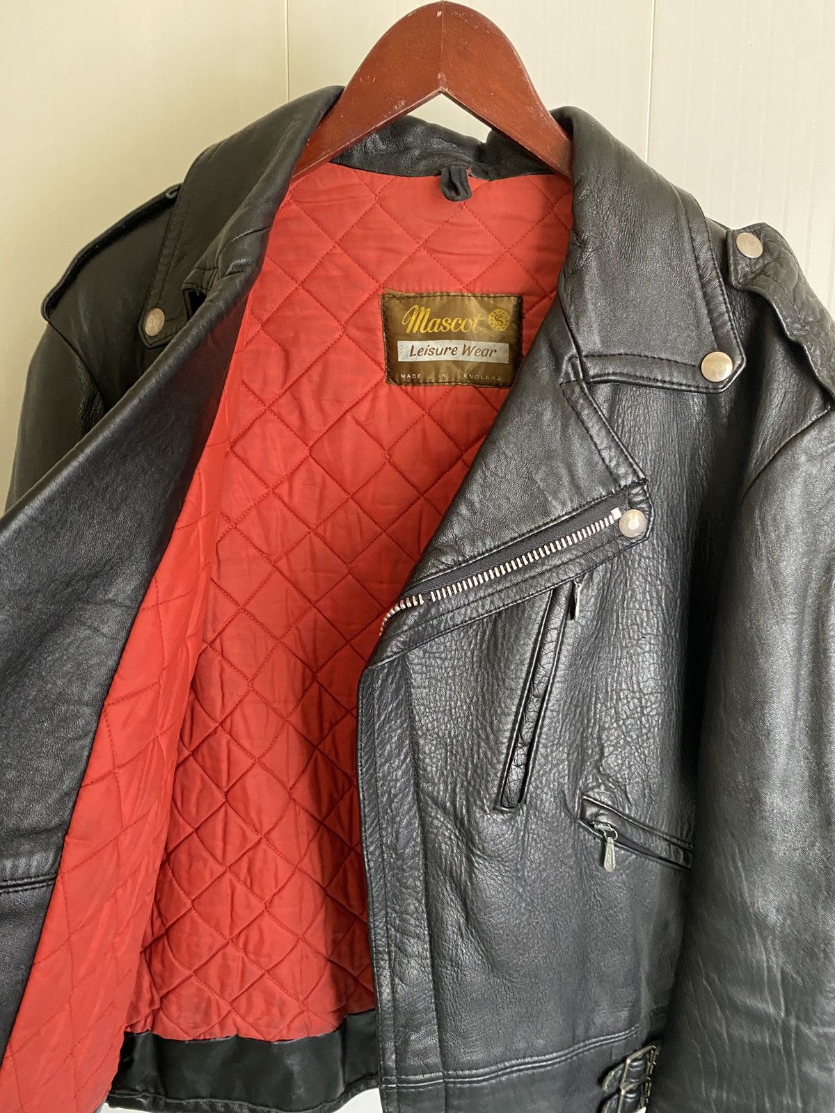 Vintage Amazing Vintage 70s Motorcycle Mascot Leather Biker Jacket ...