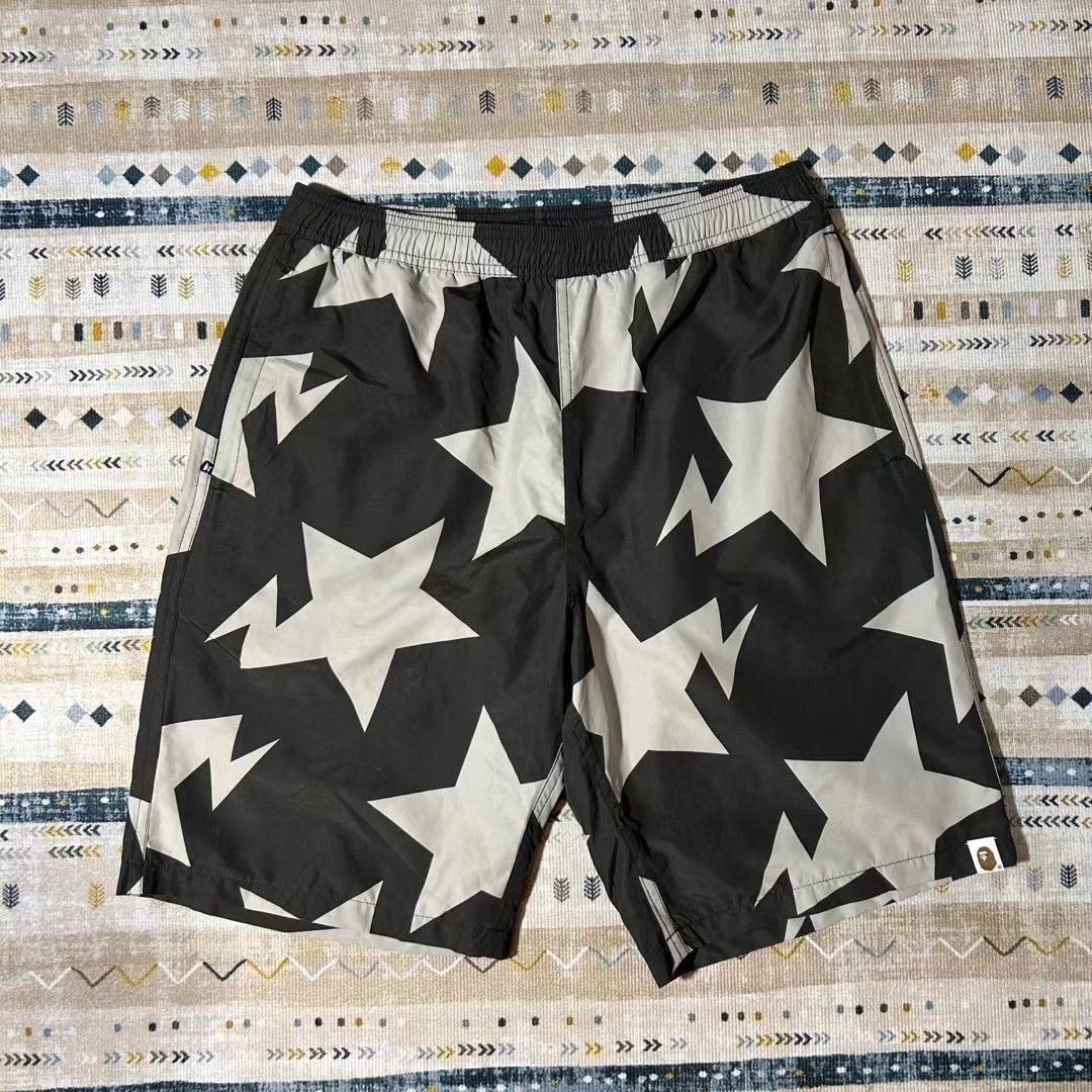 Bape STA PATTERN BEACH SHORTS | Grailed