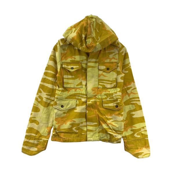 Vintage ARMY BRAT LDS Army Camouflage Yellow Parka Hoodie Jacket | Grailed