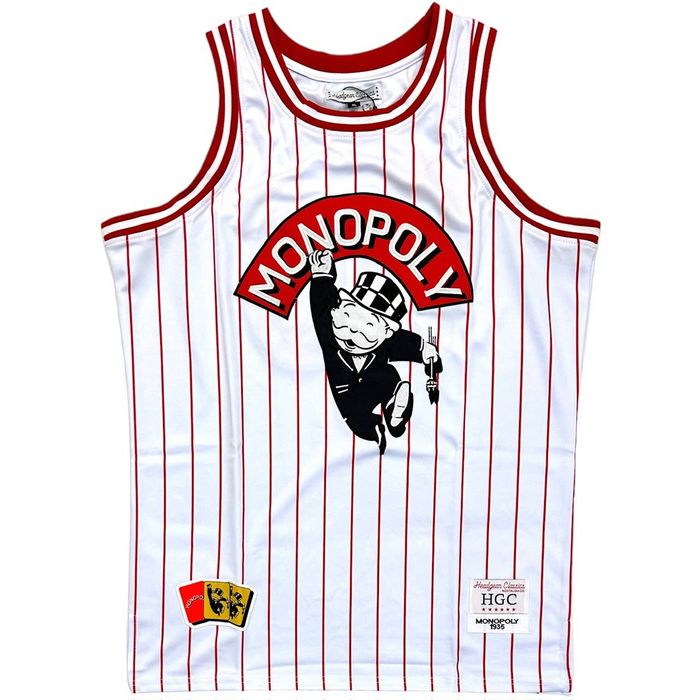 Custom Monopoly Board Game Mens Headgear Classics Basketball Jersey ...
