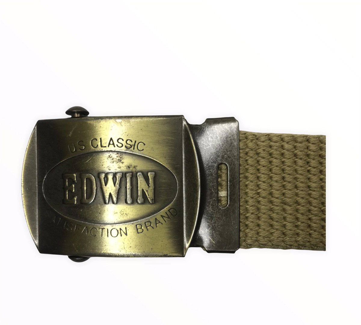 Edwin Edwin Big Logo Canvas Buckle Belt | Grailed