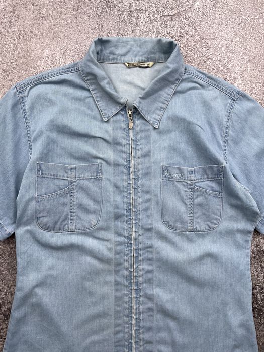 Vintage Vintage Zipped Sun Faded Shirt Short Sleeve | Grailed