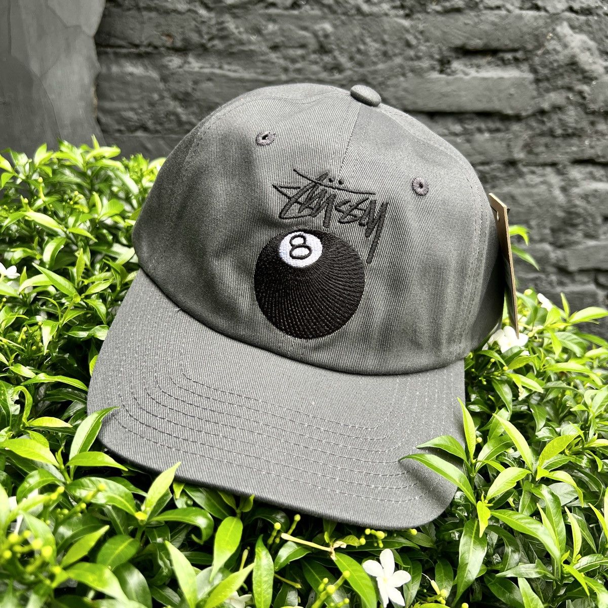 Vintage STUSSY 8 BALL CAP - OS DARK GREY | Grailed