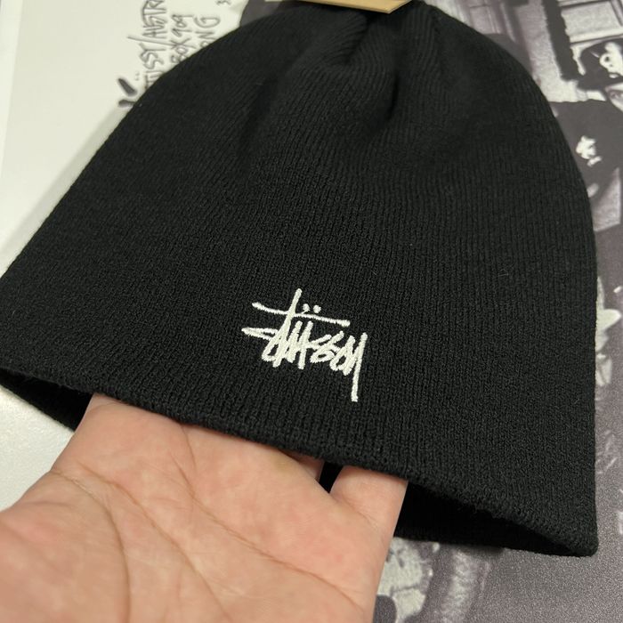 Stussy Y2K STUSSY BEANIE HAT BASIC SKULLCAP IN BLACK | Grailed