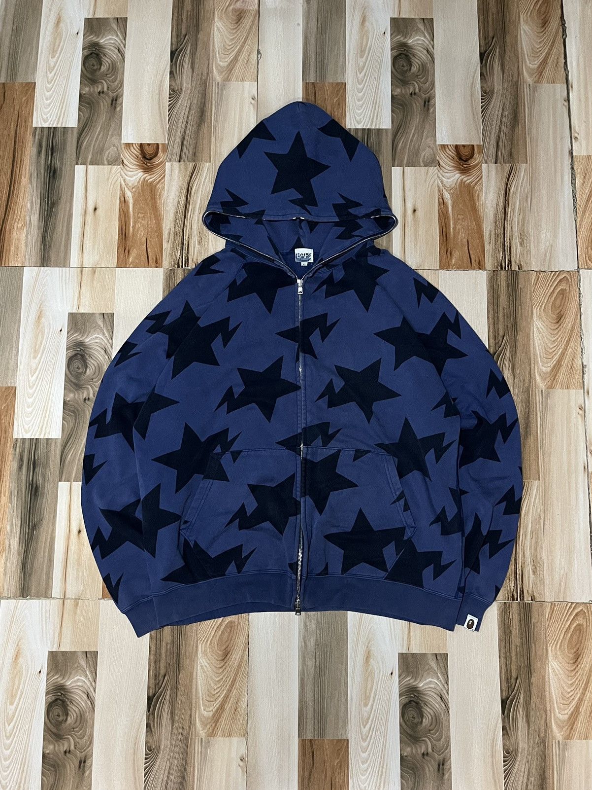 Bape OG Bapesta Stars Full Zip Hoodie | Grailed