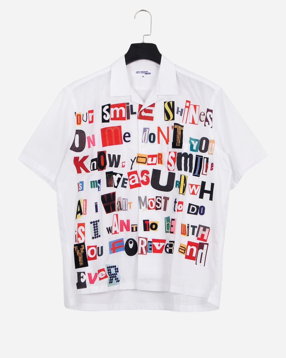 Junya Watanabe junya watanabe ss02 ransom note poem shirt | Grailed