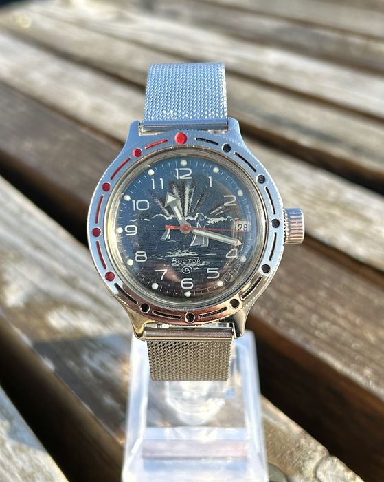 Vintage Vintage Rare Dial Soviet Watch Vostok Amphibia Diver 1980s ...