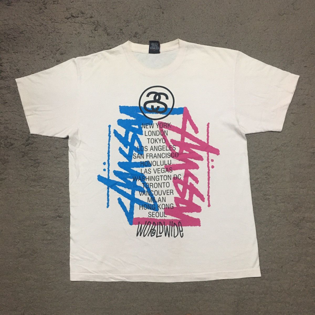 Streetwear × Stussy × Vintage Vintage Stussy Worldwide ‘S Double ...
