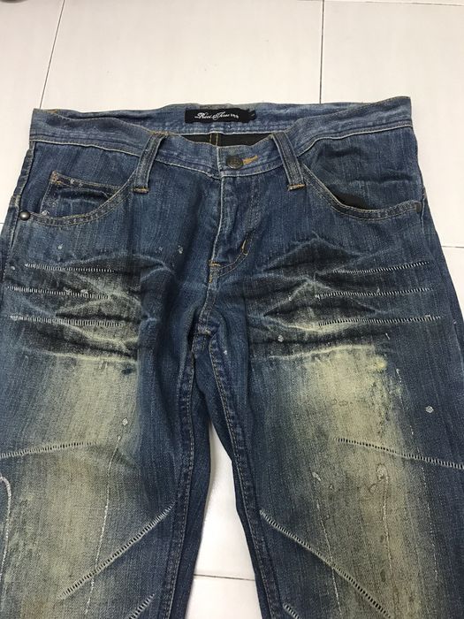 Roots Vintage ROOT THREE style flare jeans with glitter painting | Grailed