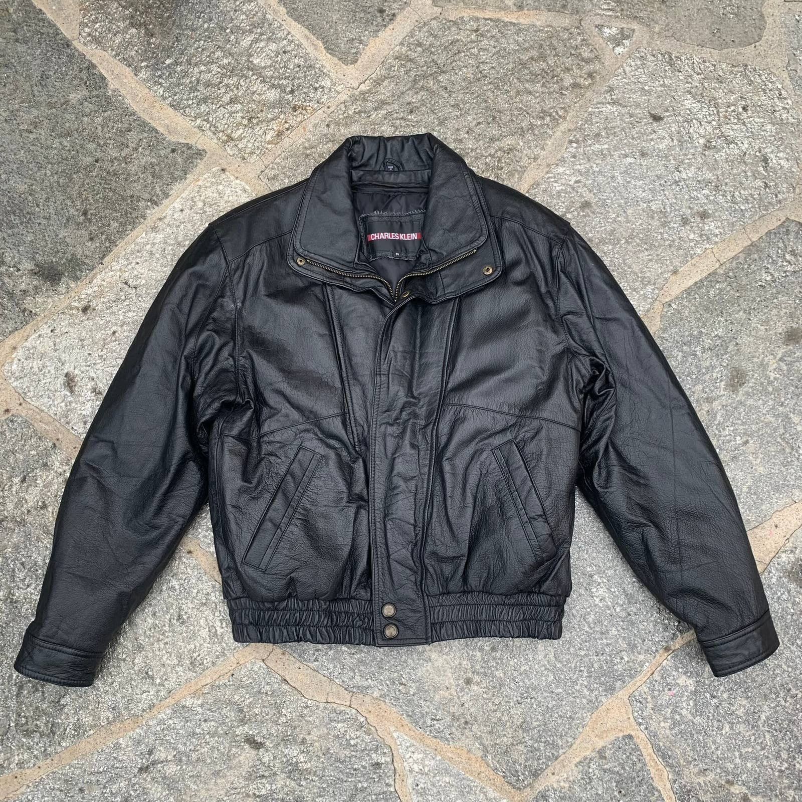 Vintage Vintage Charles Klein Leather Jacket Bomber Biker Medium | Grailed