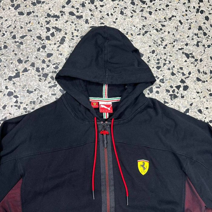 Puma VINTAGE Y2K PUMA X FERRARI COLLAB ZIP UP HOODIE | Grailed