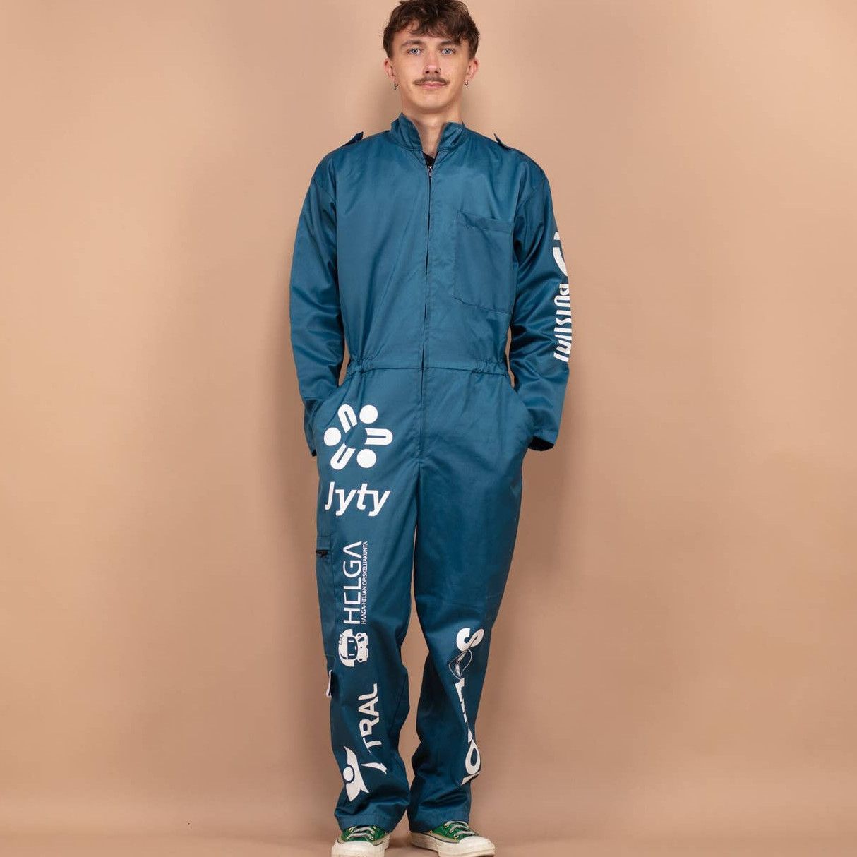 Vintage Vintage 90's Men Worker Overalls in Teal | Grailed