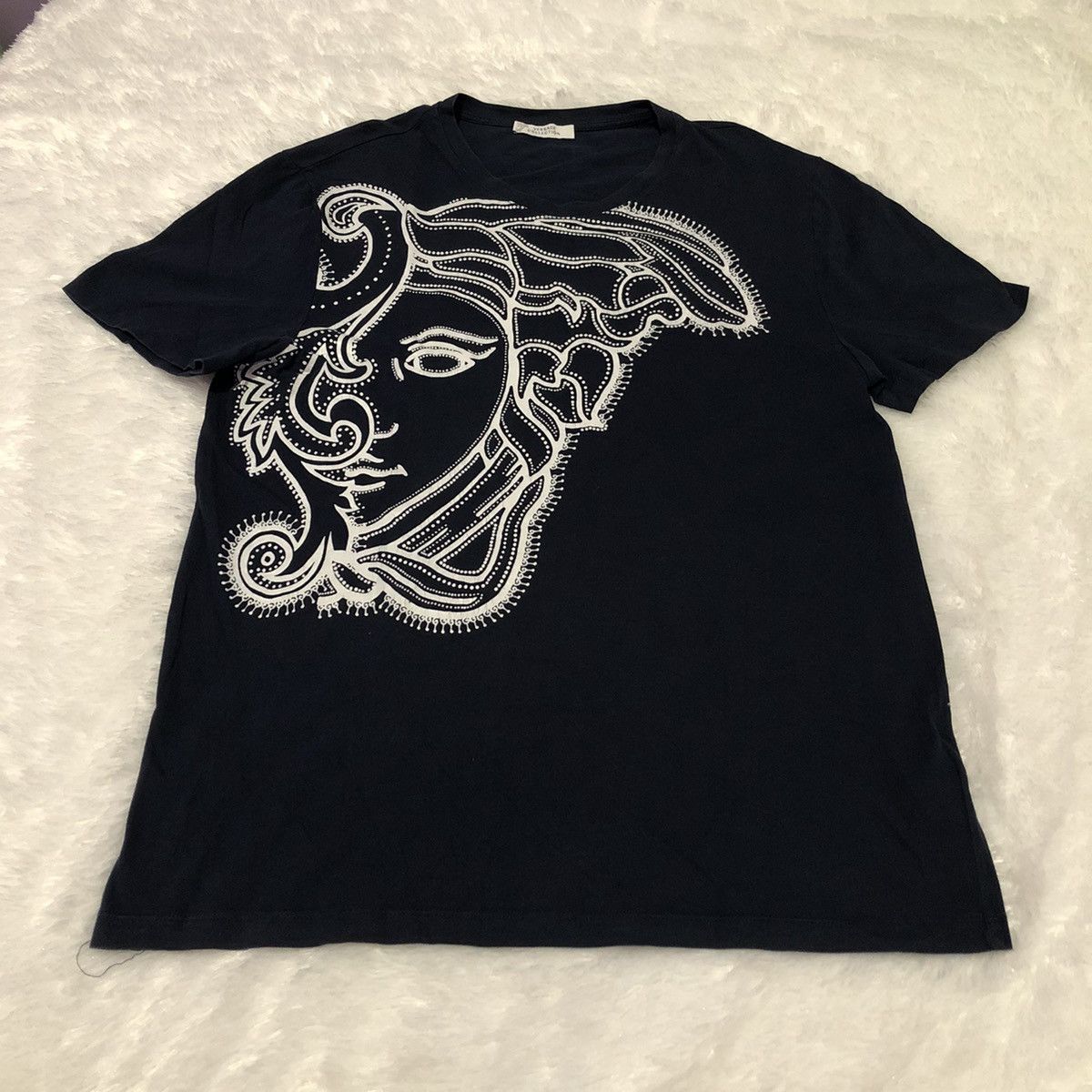 Versace Greca medusa tee navy shirt | Grailed