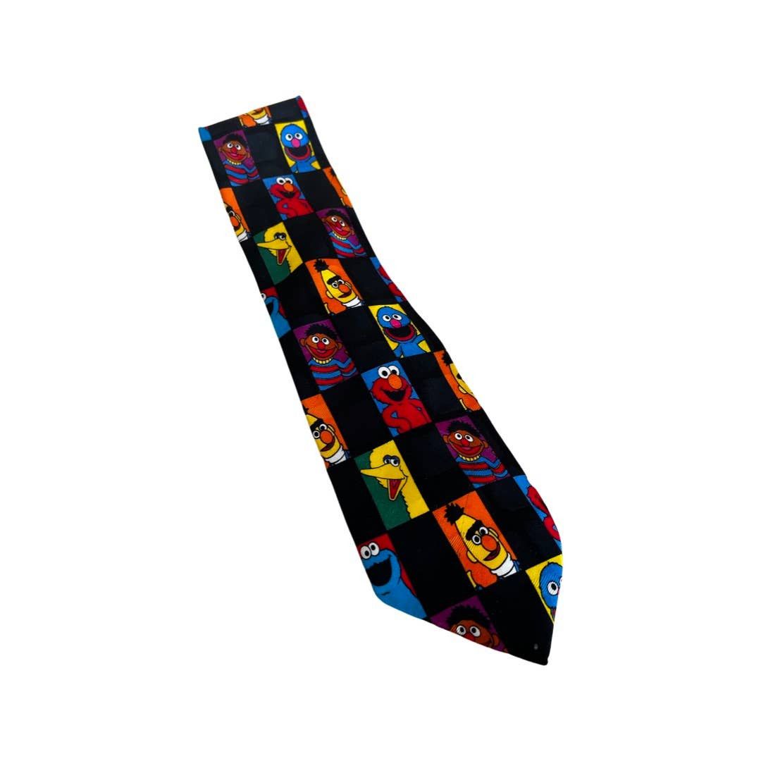Vintage Vintage Sesame Street Muppets 90s Silk Necktie | Grailed